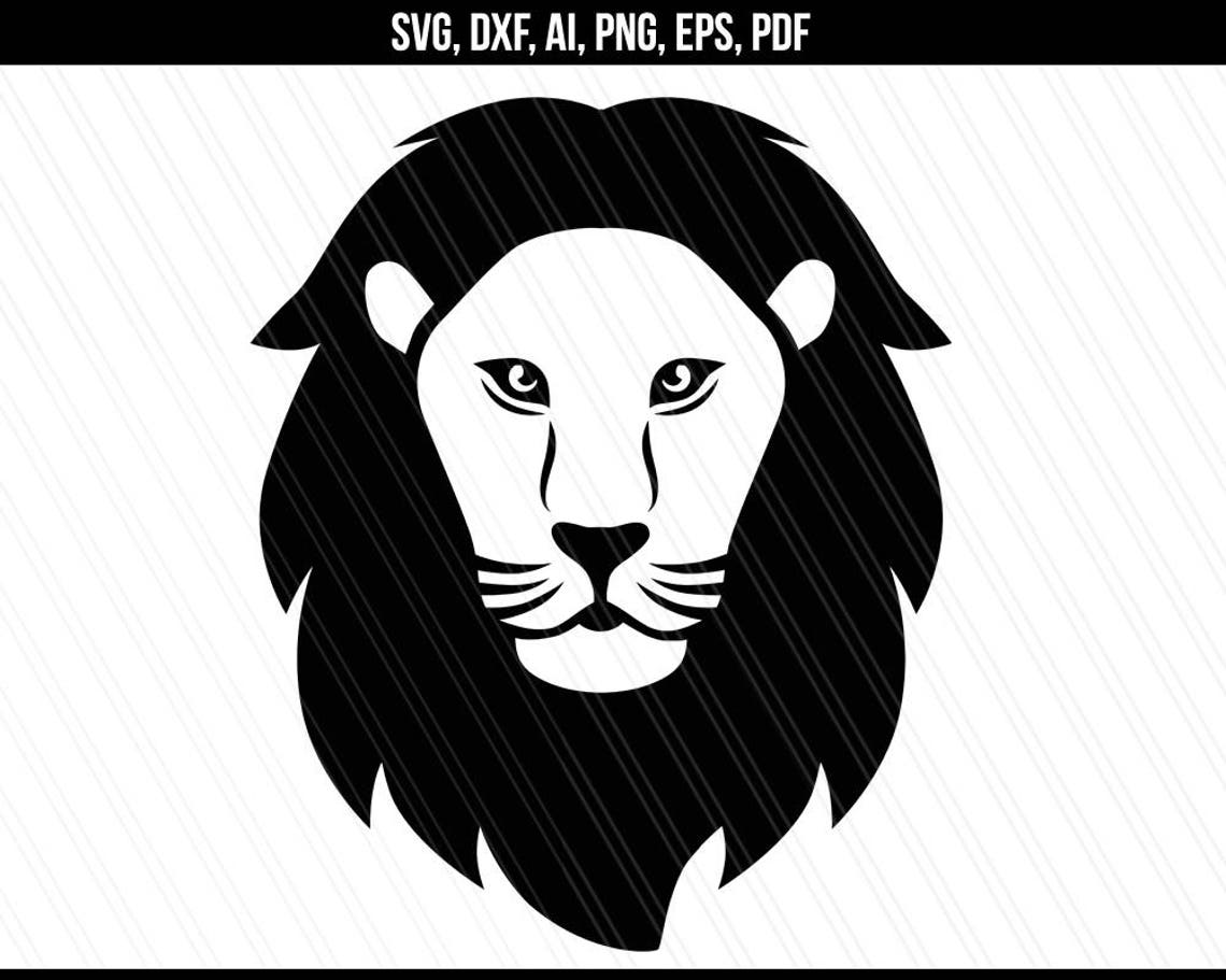 Lion Svg Lion Head Svg Dxf Cutting Files Lion Clipart - Etsy