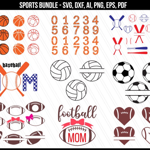 Sports Monograms Svg - Etsy