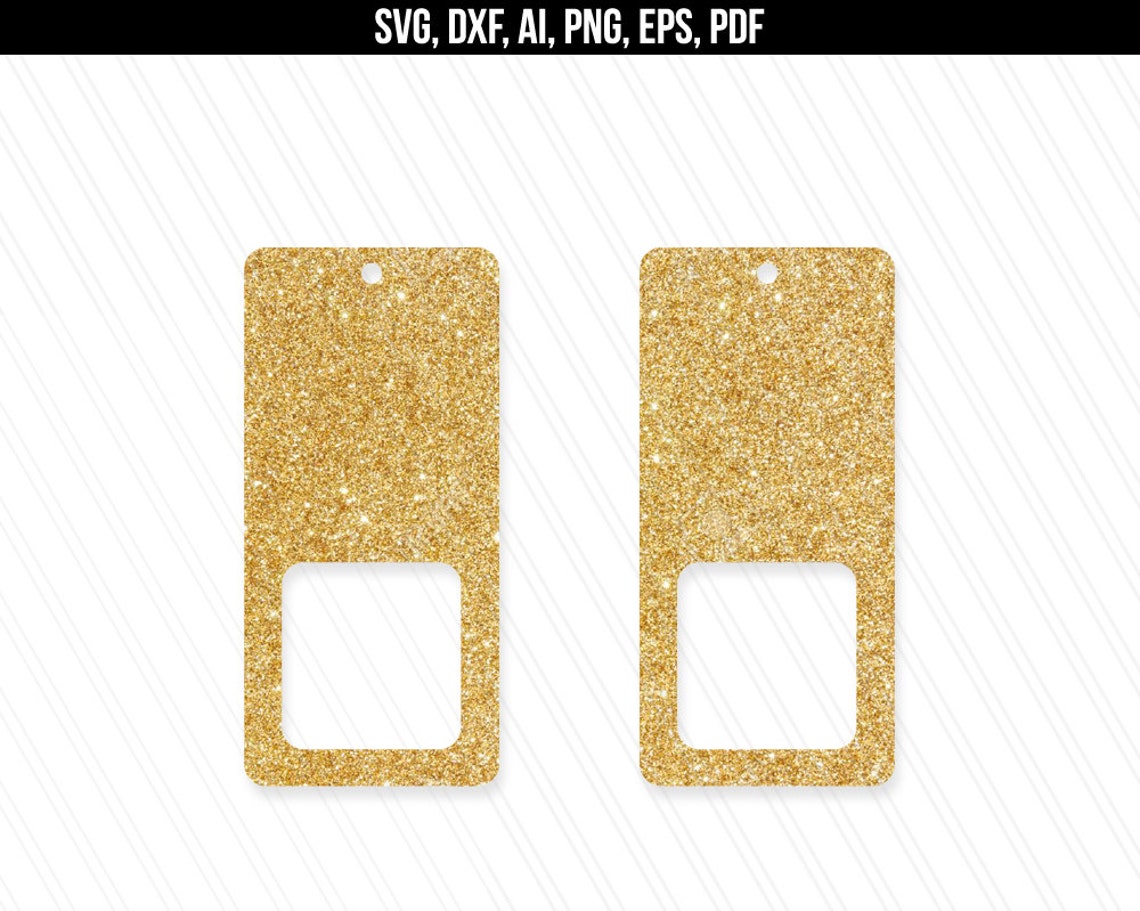 Earrings Svg Rectangular Earring Svg Jewelry Cut Filesfaux - Etsy