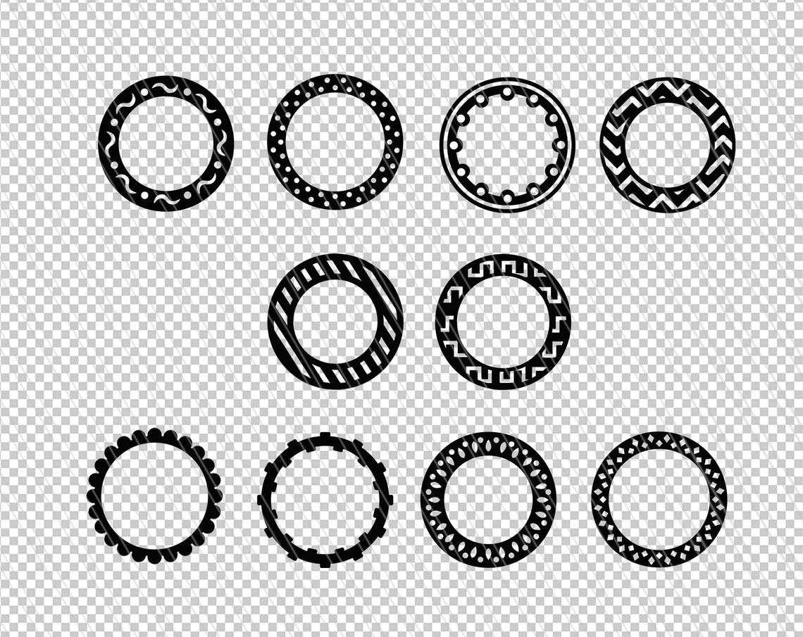 Circle Monogram Frame SVG Monogram Frame Svg Circle Svg - Etsy