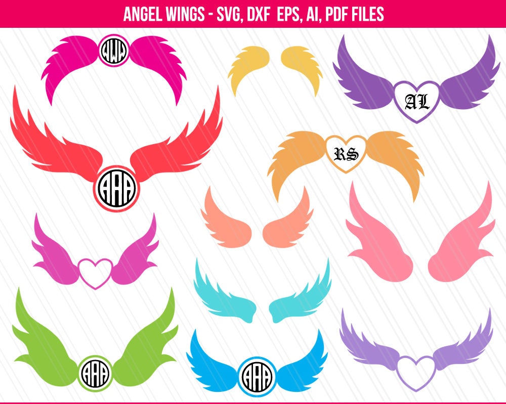 Alas de ángel svg Clipart de alas de hadas Alas de pájaro | Etsy México