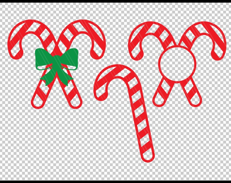 Candy Cane Monogram Svg Candy Cane Svg Christmas Monogram | Etsy