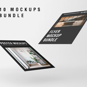 Flyer Mockup Bundle | Photoshop Mockups | Paper Mockups | A4 Mockups ...