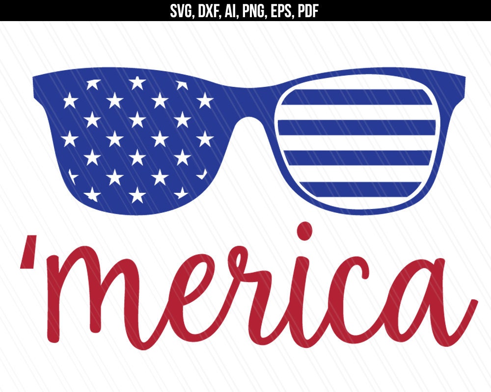 Merica svg America svg dxf cut file 4th of july svg | Etsy