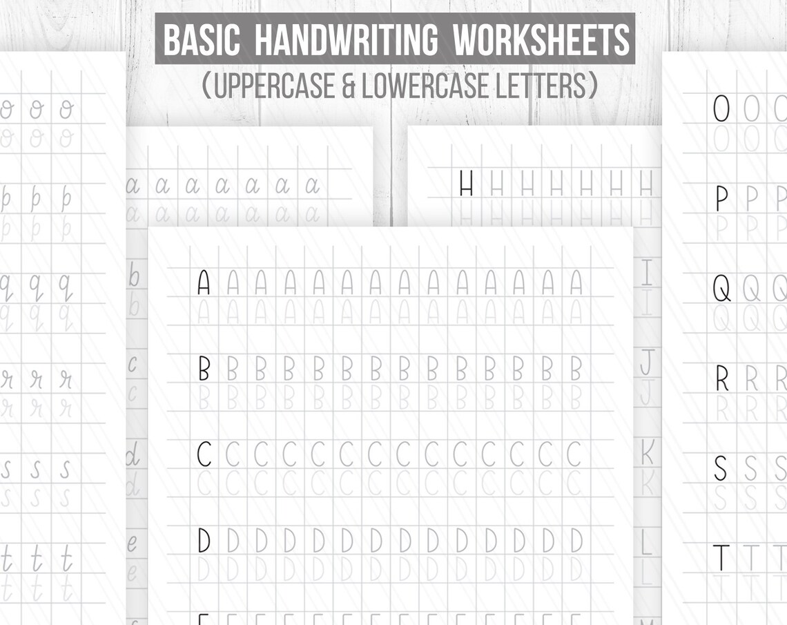Beginner Hand Lettering Worksheets Handwriting - Etsy