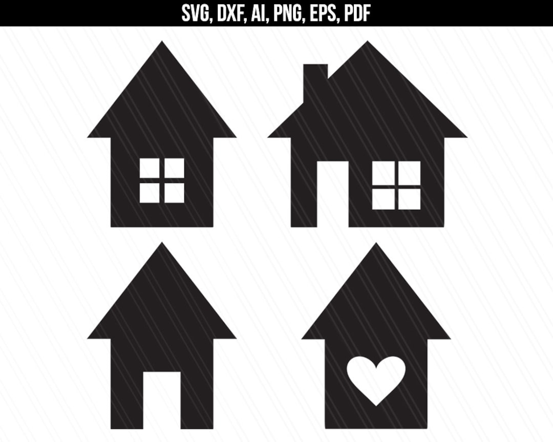House Svg, Home Svg, House Vector, Clipart, House Shapes, Heart, Cricut ...