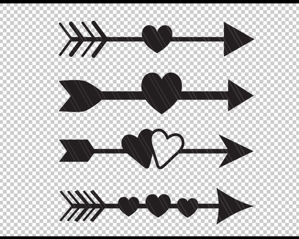 Flecha con corazón svg Arrow svg dxf archivos cortados - Etsy México