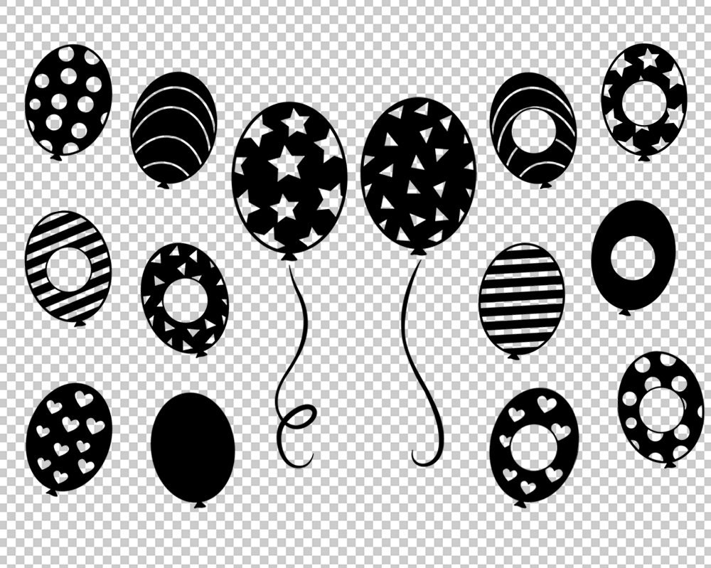 Globos de cumpleaños SVG archivos de corteDXF Globos - Etsy España