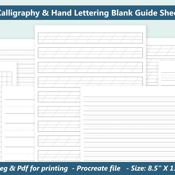 Calligraphy Practice Sheets - Etsy