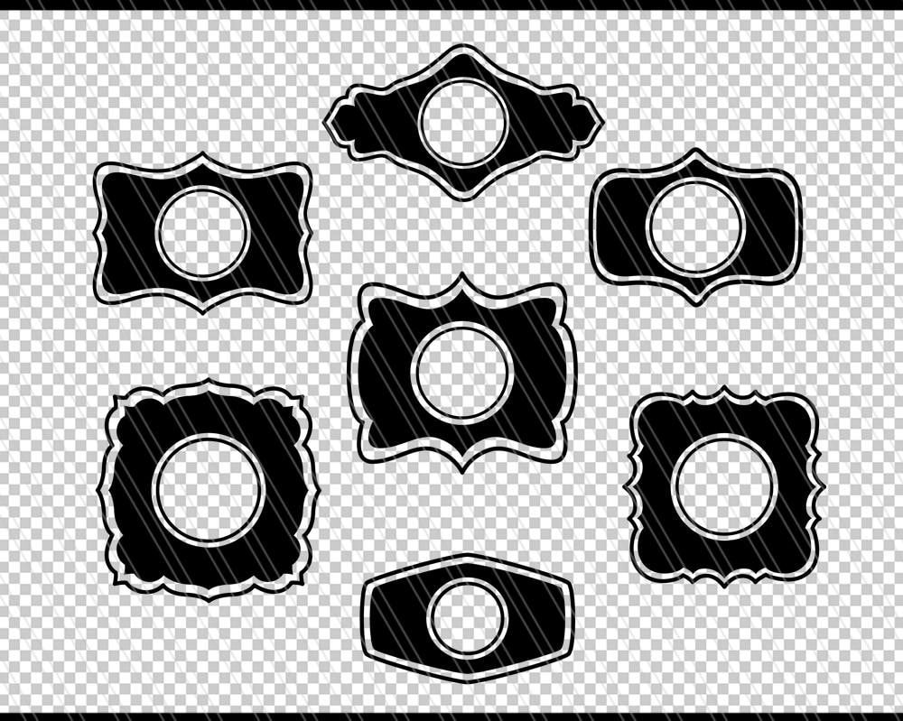Monogram Svg Cutting Files Monogram Frames Vector Monogram | Etsy