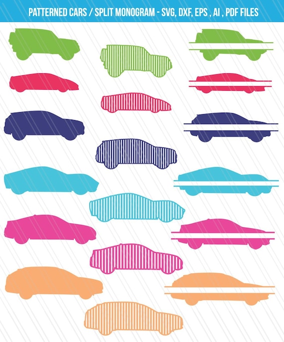 Patterned Cars Cutting Filescars Vector Cars Svg Cars - Etsy