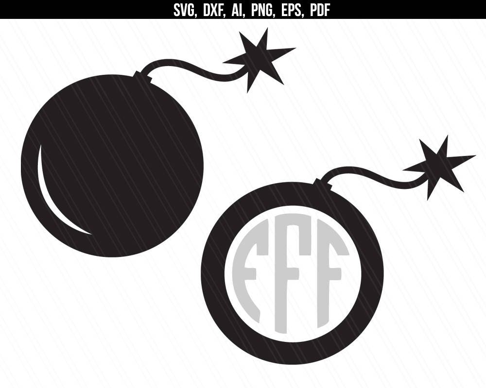 Bomb SVG Bomb Clip Art Vector Bomb Clipart Bomb Cricut Bomb Cut File ...