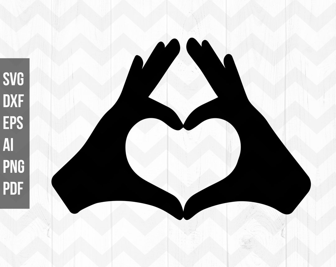 Heart Shaped Hands SVG, Hand Heart Png, Heart Love Svg, Fingers Heart ...