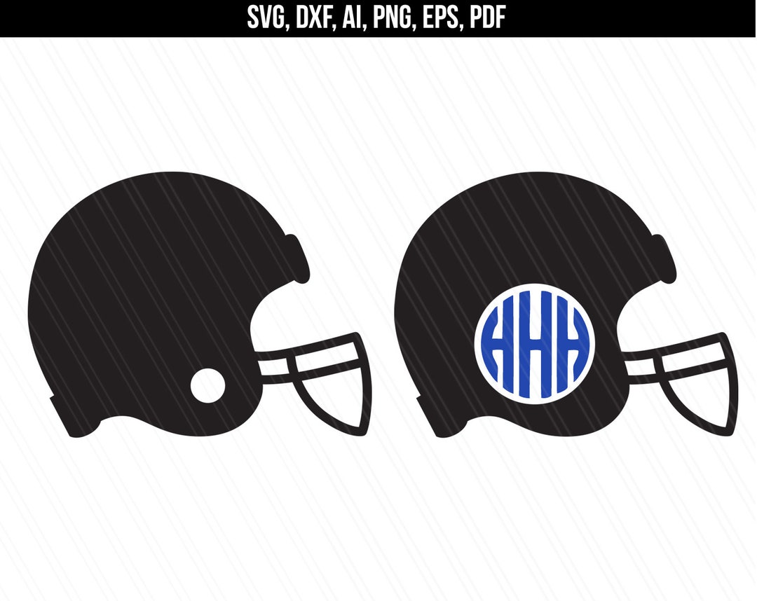 Football Helmet SVG, Football SVG, Helmet Monogram SVG, Cricut Files ...