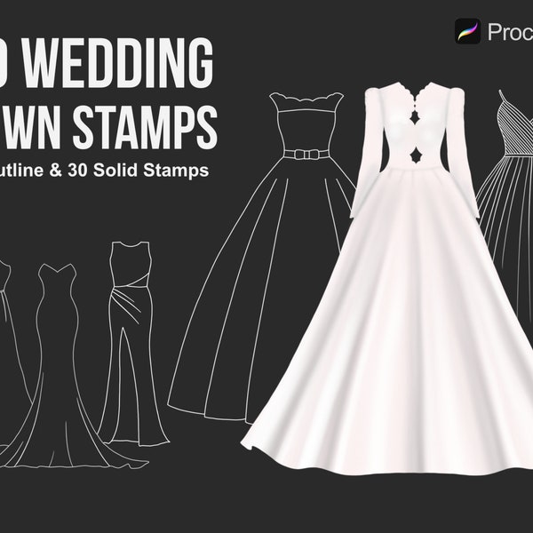 Wedding Dress Stamp - Etsy