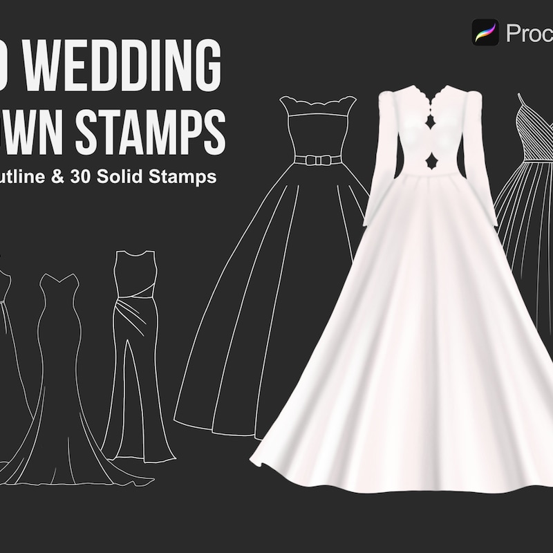 Wedding Dress Stamp - Etsy