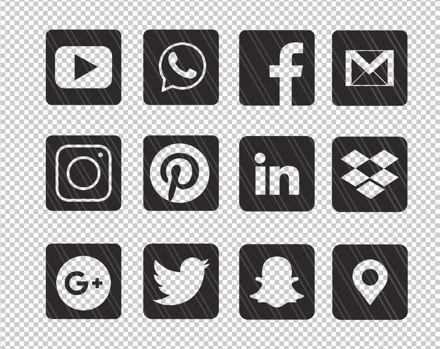 Social Media Icons Svg Social Icons Png Social Media Cutting | Etsy