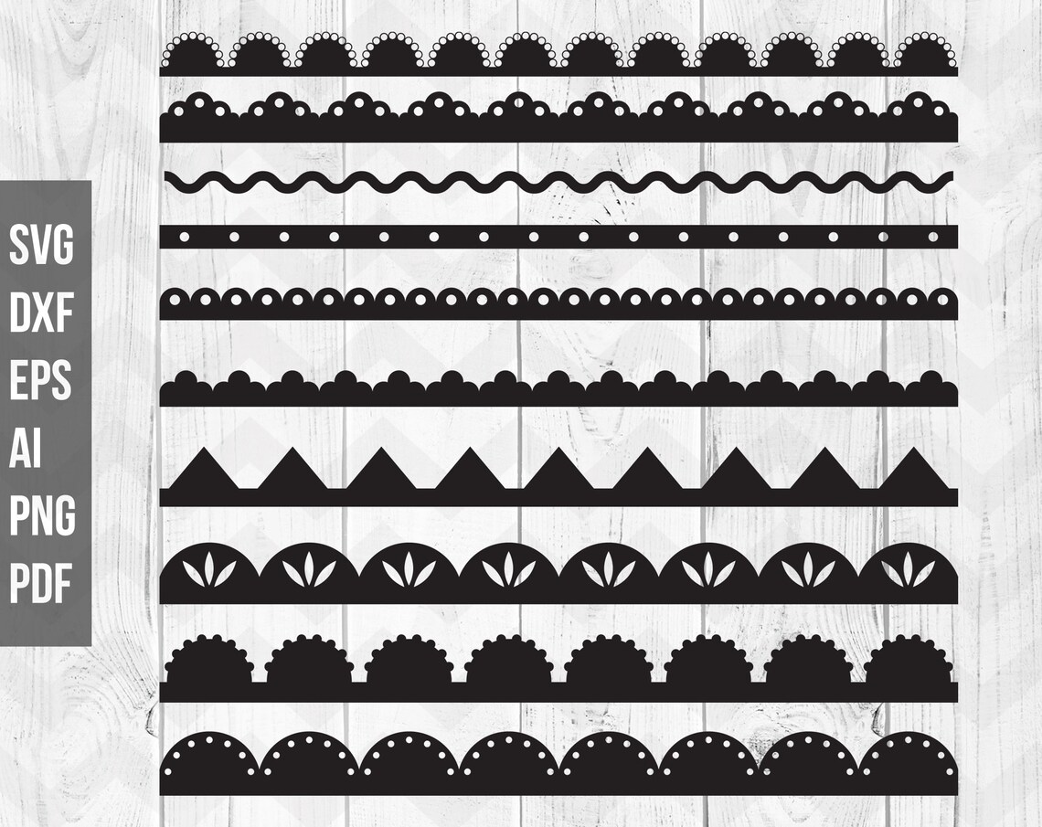 Lace Borders Svg Border Svg Seamless Pattern Dividers Svg | Etsy