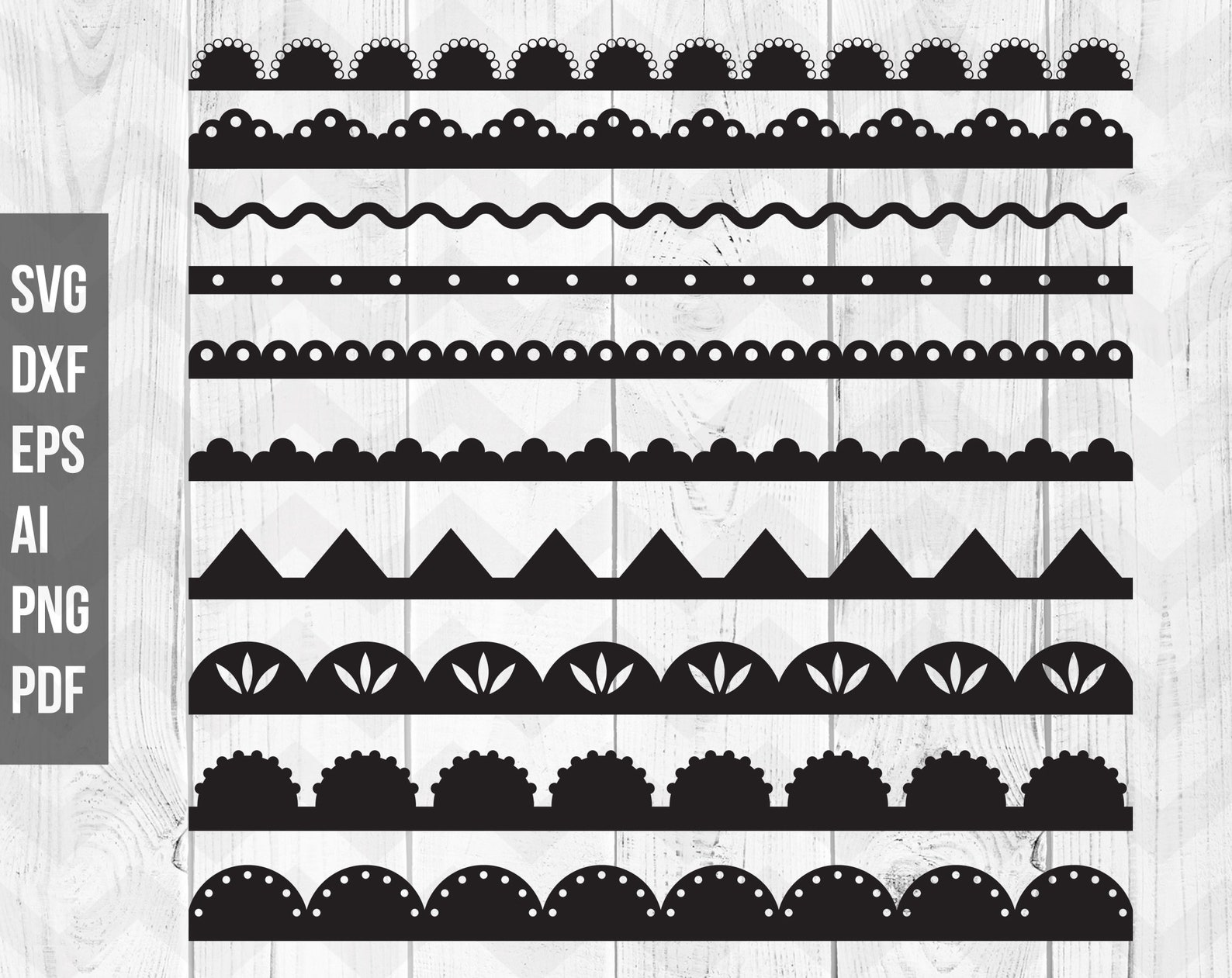 Lace Borders Svg Border Svg Seamless Pattern Dividers Svg | Etsy UK