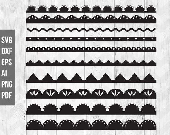 Lace Borders Svg Border Svg Seamless Pattern Dividers Svg | Etsy