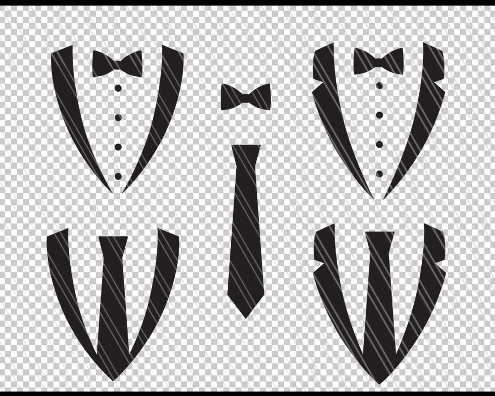 Tuxedo SVG Tuxedo Clipart Tuxedo Bow Necktie Svg Fathers | Etsy