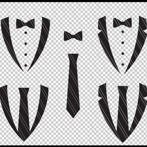 Tuxedo SVG, Tuxedo Clipart, Tuxedo Bow Necktie Svg, Fathers Day Svg ...