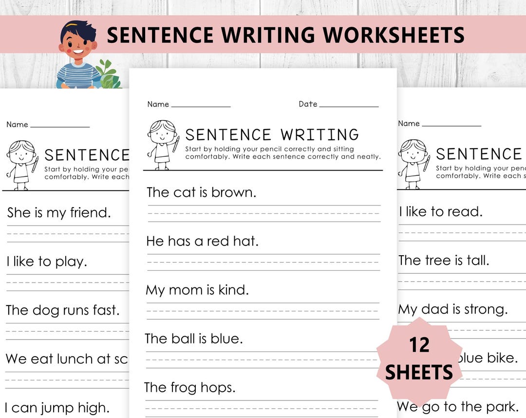 Printable Sentence Writing Practice Worksheets| 1st-3rd Grade ELA ...