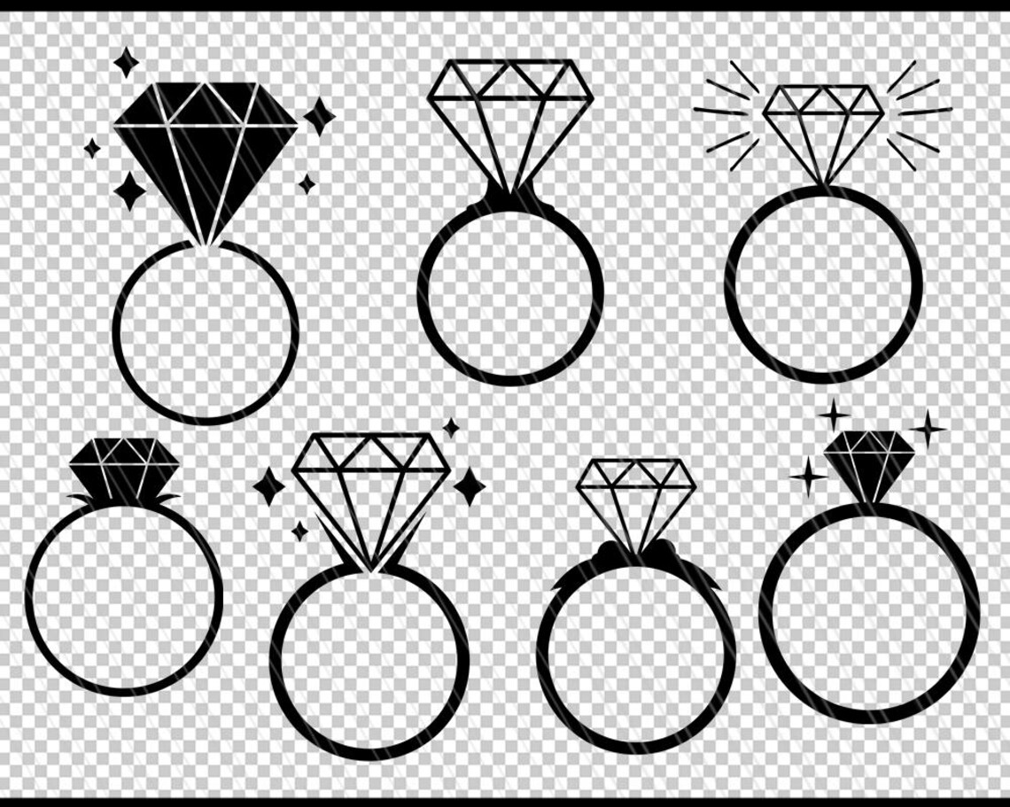 Ring Svg Engagement Ring Svg Diamond Ring Monogram Svg - Etsy