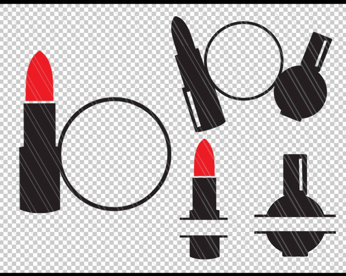 Lipstick Monogram Svg,makeup Svg, Makeup Monogram Cutting Files, Makeup ...