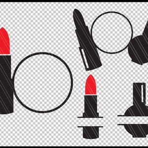 Lipstick Monogram Svg,makeup Svg, Makeup Monogram Cutting Files, Makeup ...