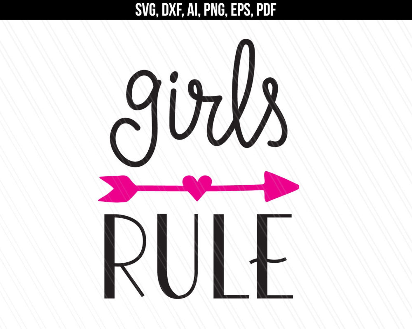 Girls rule SVG Baby girl svg dxf cut files Vinyl Cricut - Etsy España
