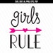 Girls Rule SVG, Baby Girl Svg Dxf Cut Files, Vinyl, Cricut, Silhouette ...