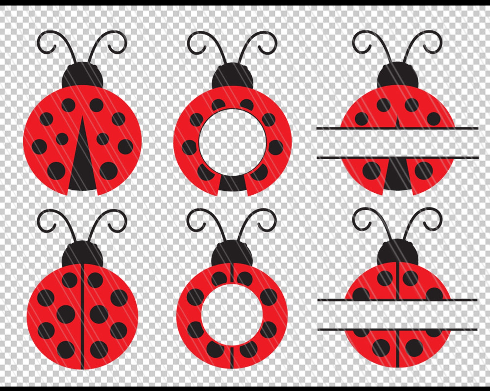 Ladybug SVG, Lady Bug Monogram SVG, Ladybug Beetle Svg, Ladybug SVG Cut ...