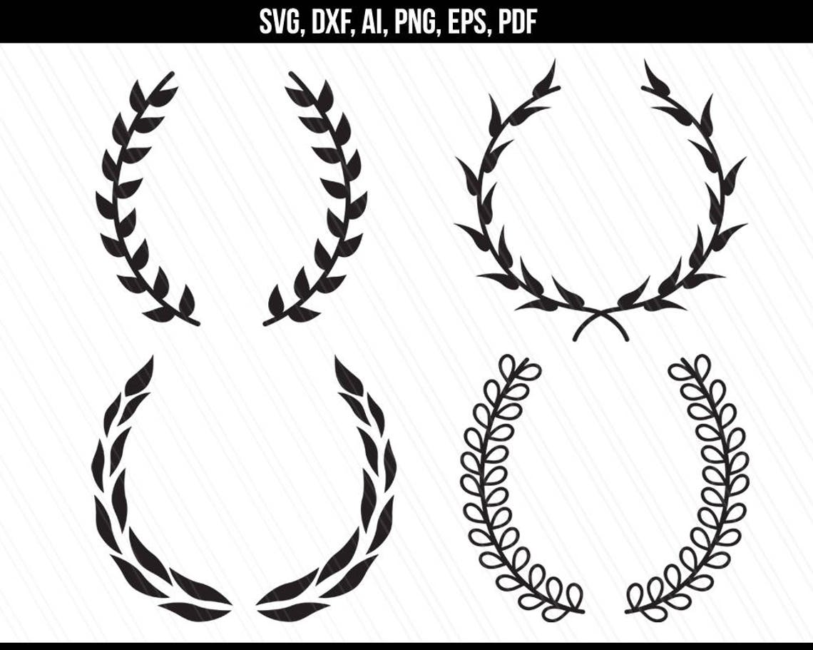 Laurel Svg Leaf Wreath Svg Laurel Wreath Svg Laurel Leaf - Etsy