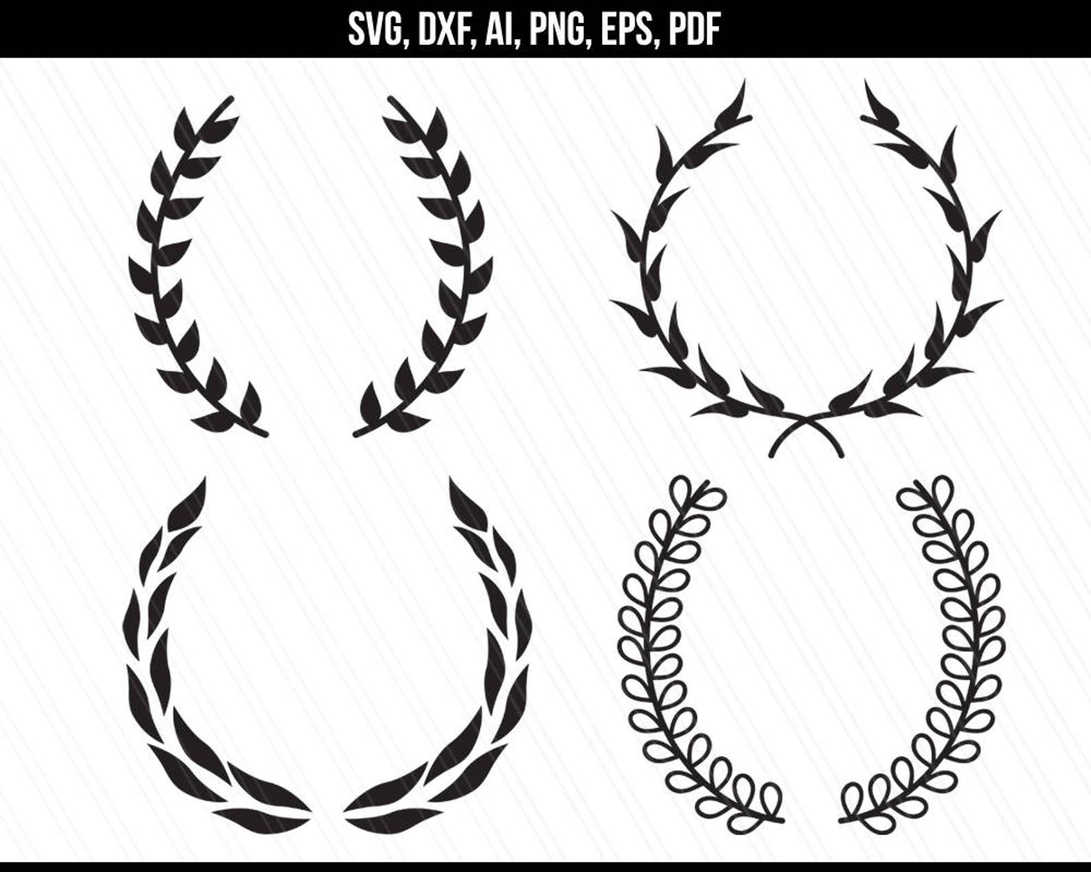 Laurel Svg, Leaf Wreath Svg, Laurel Wreath Svg, Laurel Leaf Svg, Laurel ...