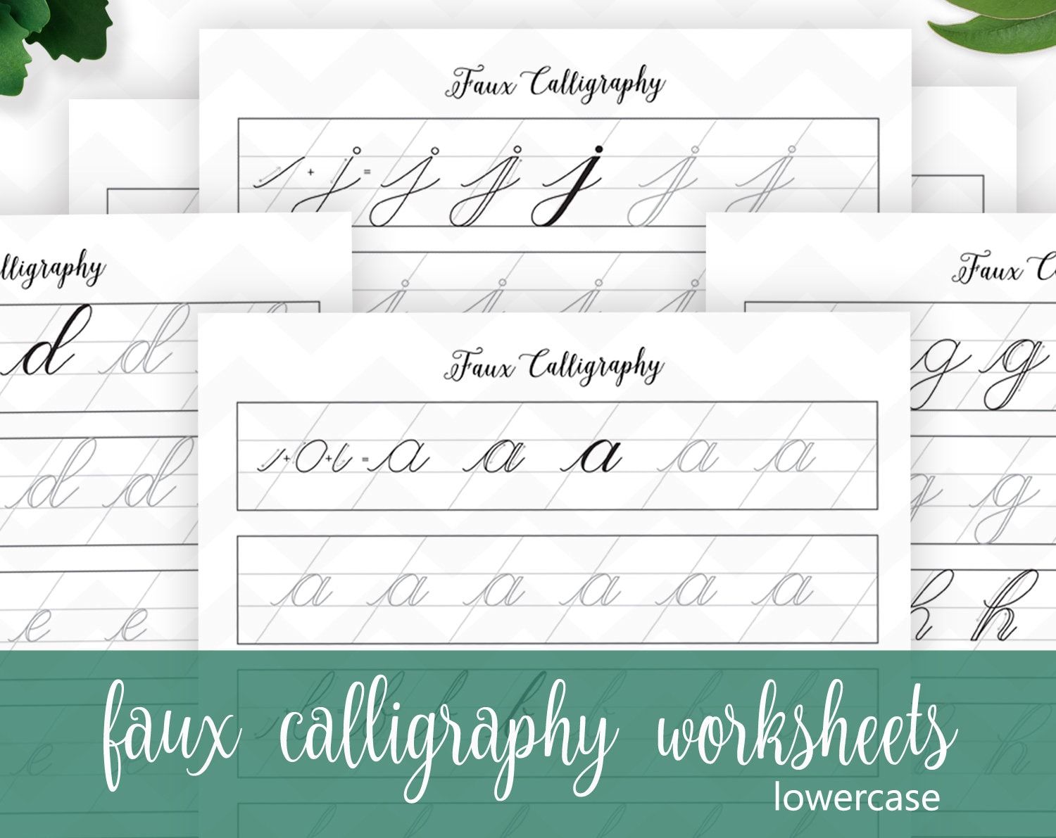 Hand Lettering Practice Sheetsfaux Calligraphy - Etsy