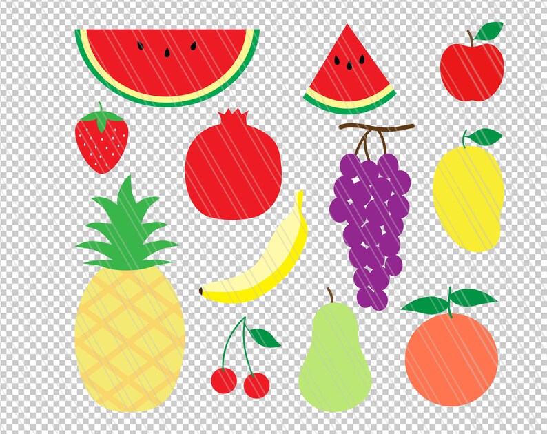 Fruits SVG Cut Files Fruits DXF Fruits Clipart Apple | Etsy