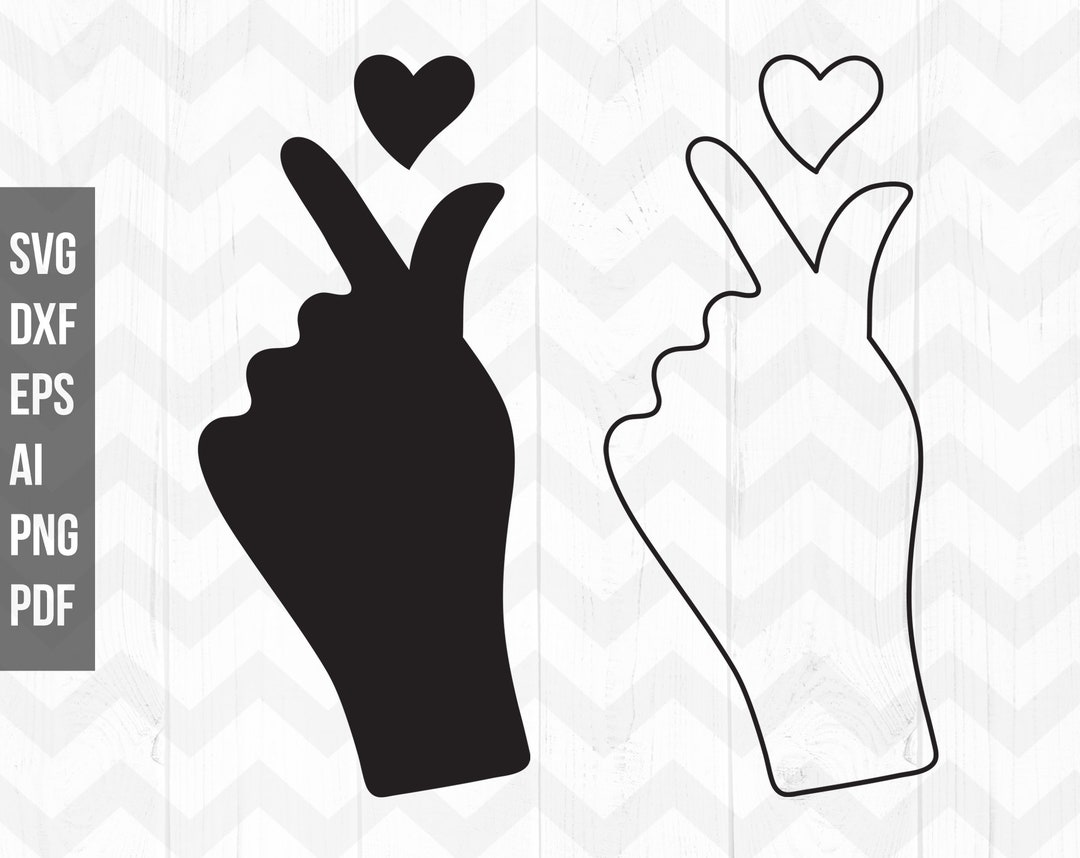 Korean Finger Heart Sign Svg, Heart Hands SVG, Love Svg, Heart Sign Png ...