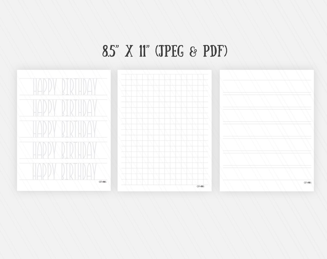 Beginner hand lettering Worksheets Tall letters Worksheets | Etsy