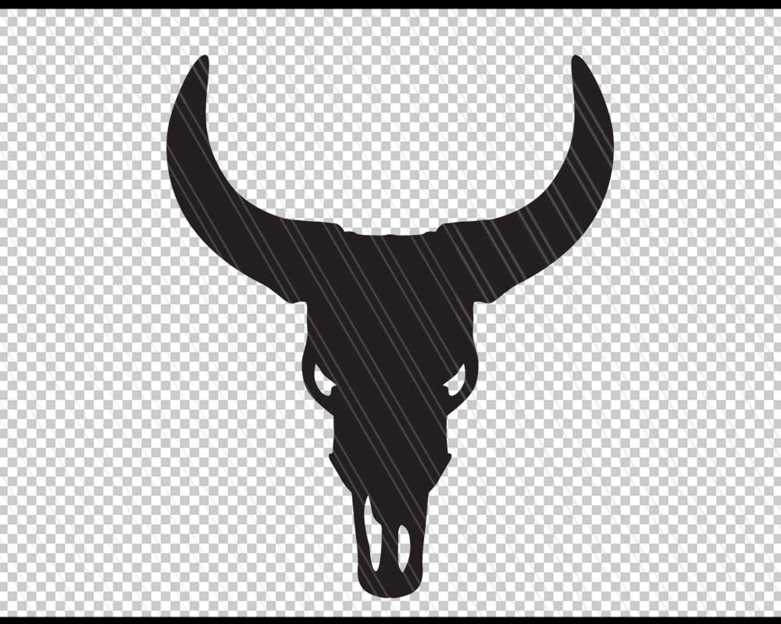 Cráneo de vaca svg dxf Cráneo de toro Impresión de cabeza de - Etsy México