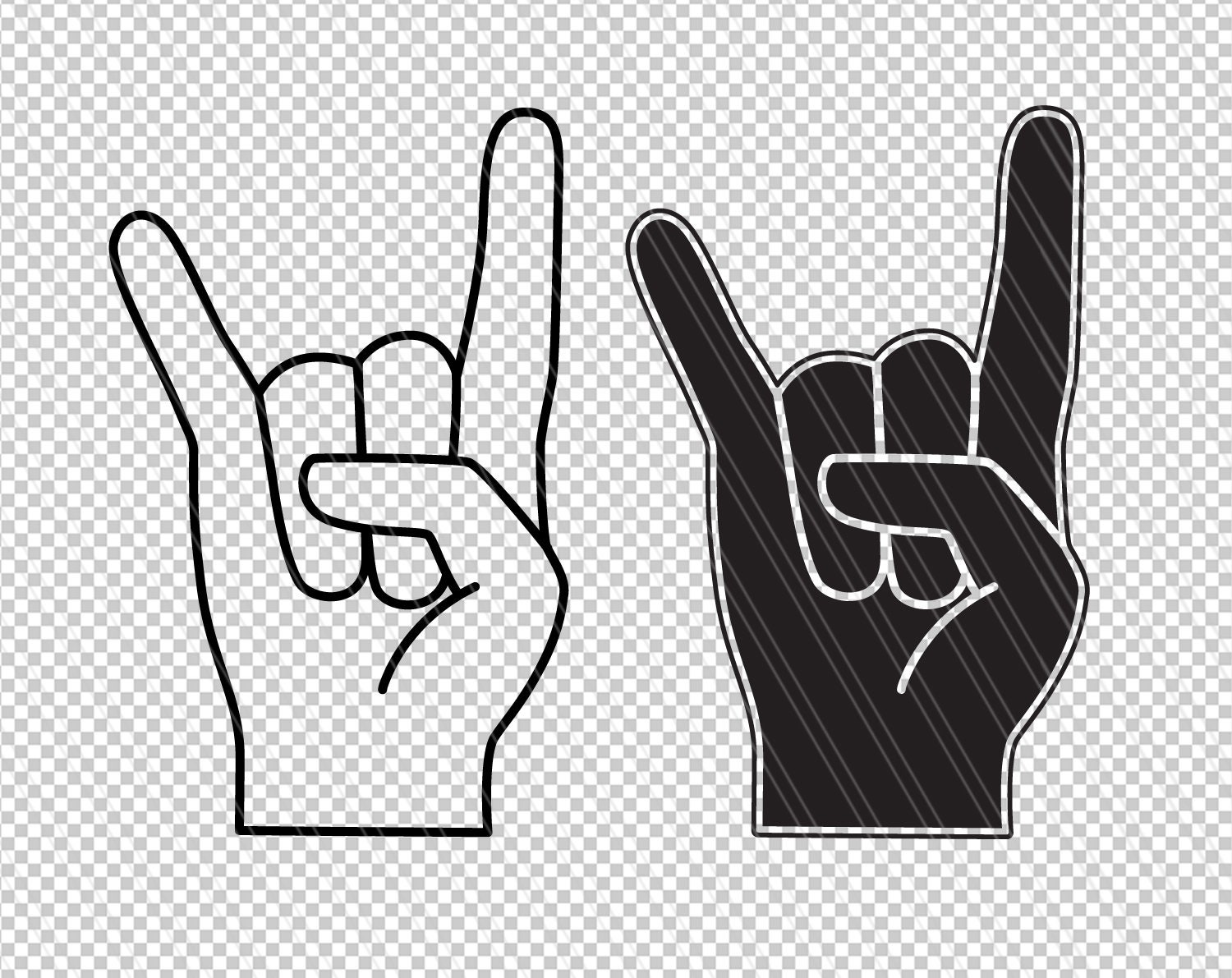Rock On Hand Symbol Clip Art