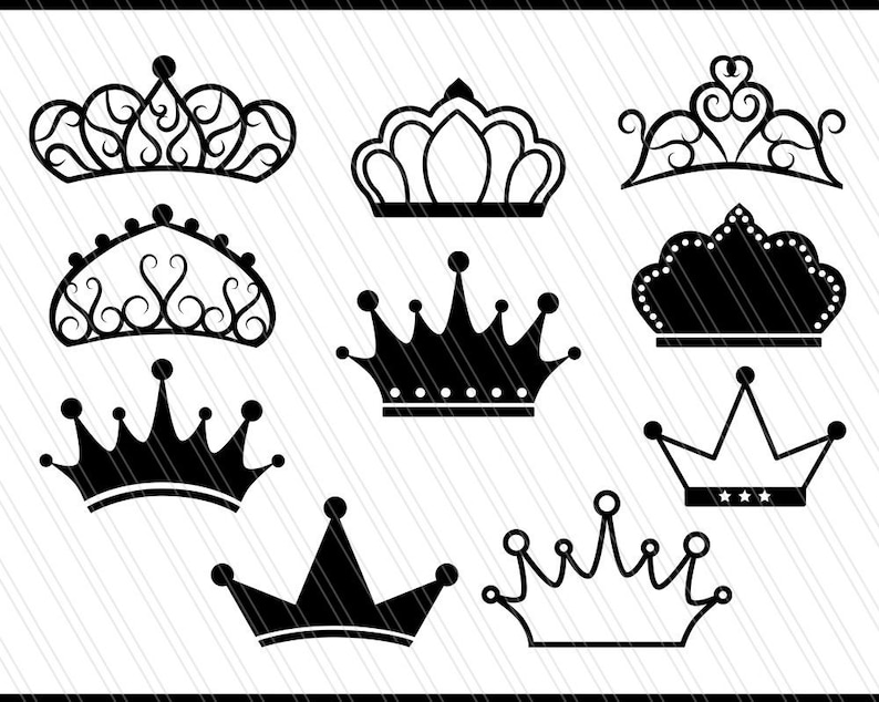 Crowns SVG Cutting Files Crown Clipart Crown Svg Princess - Etsy