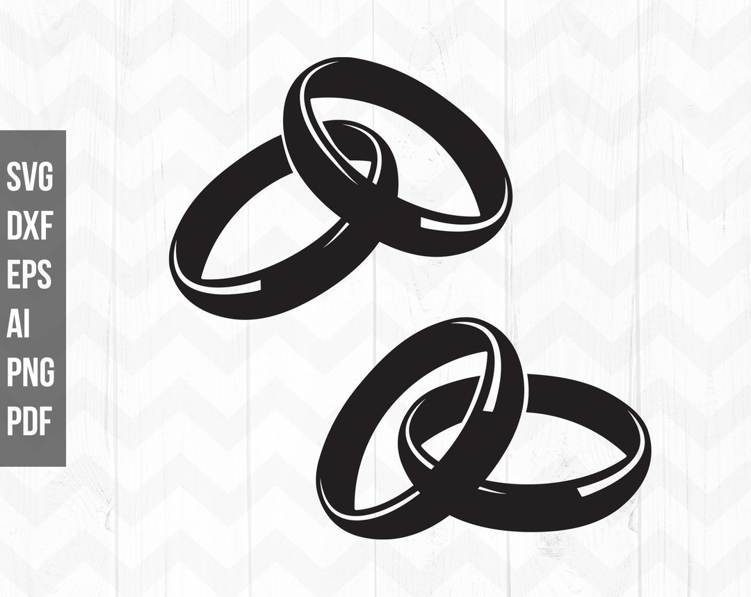 Wedding Rings Svg, Wedding Bands Svg, Mr & Mrs Clipart, Wedding Couple ...