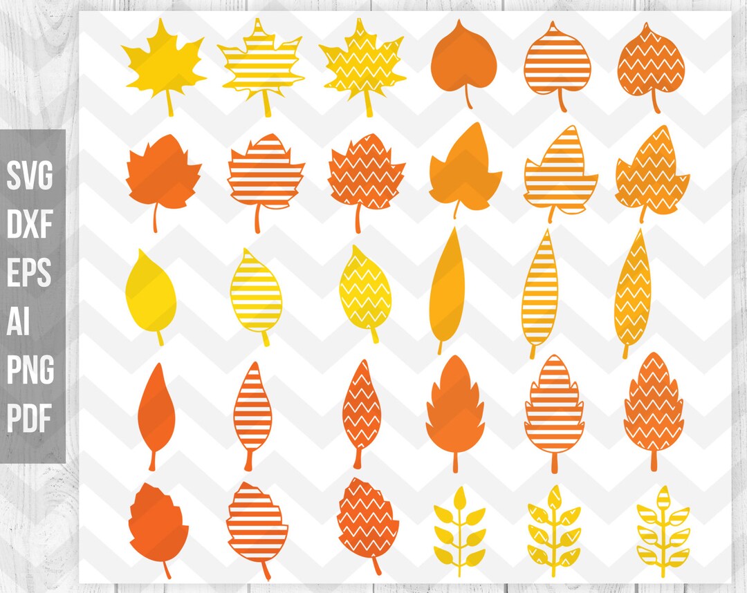 Autumn Fall Leaves SVG, Fall Leaves Clipart ,patterned Leaves,cricut ...