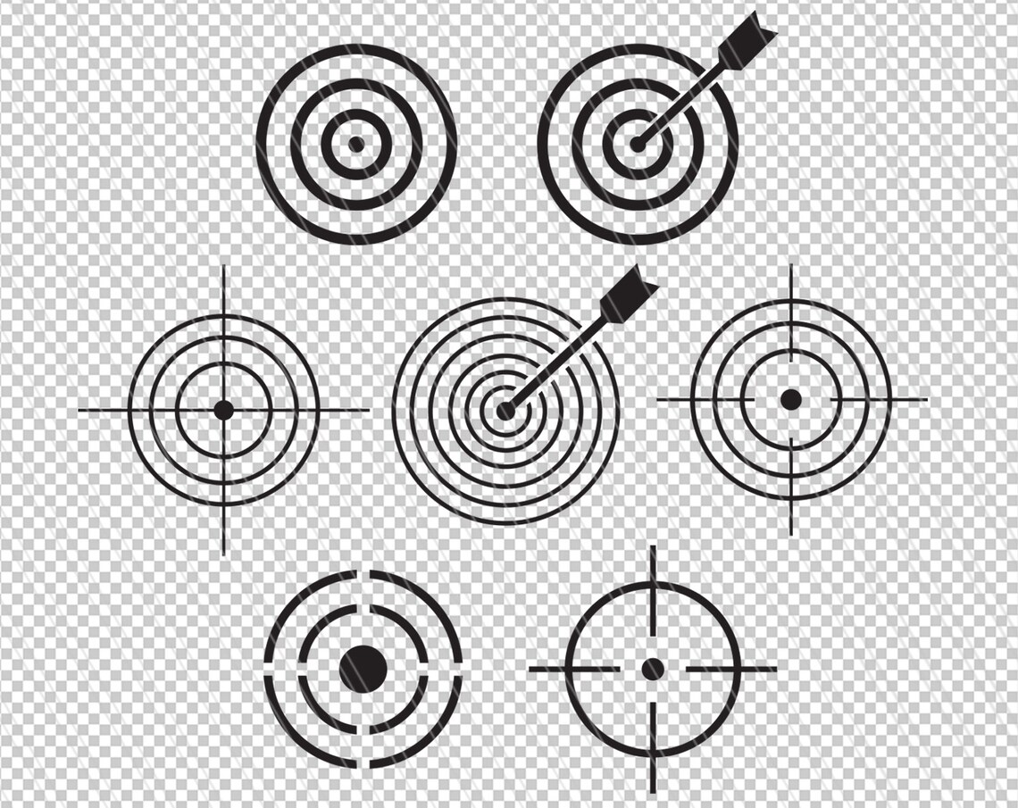 Target Svg Bullseye Svg Dart Svg Bull's Eye Svg | Etsy