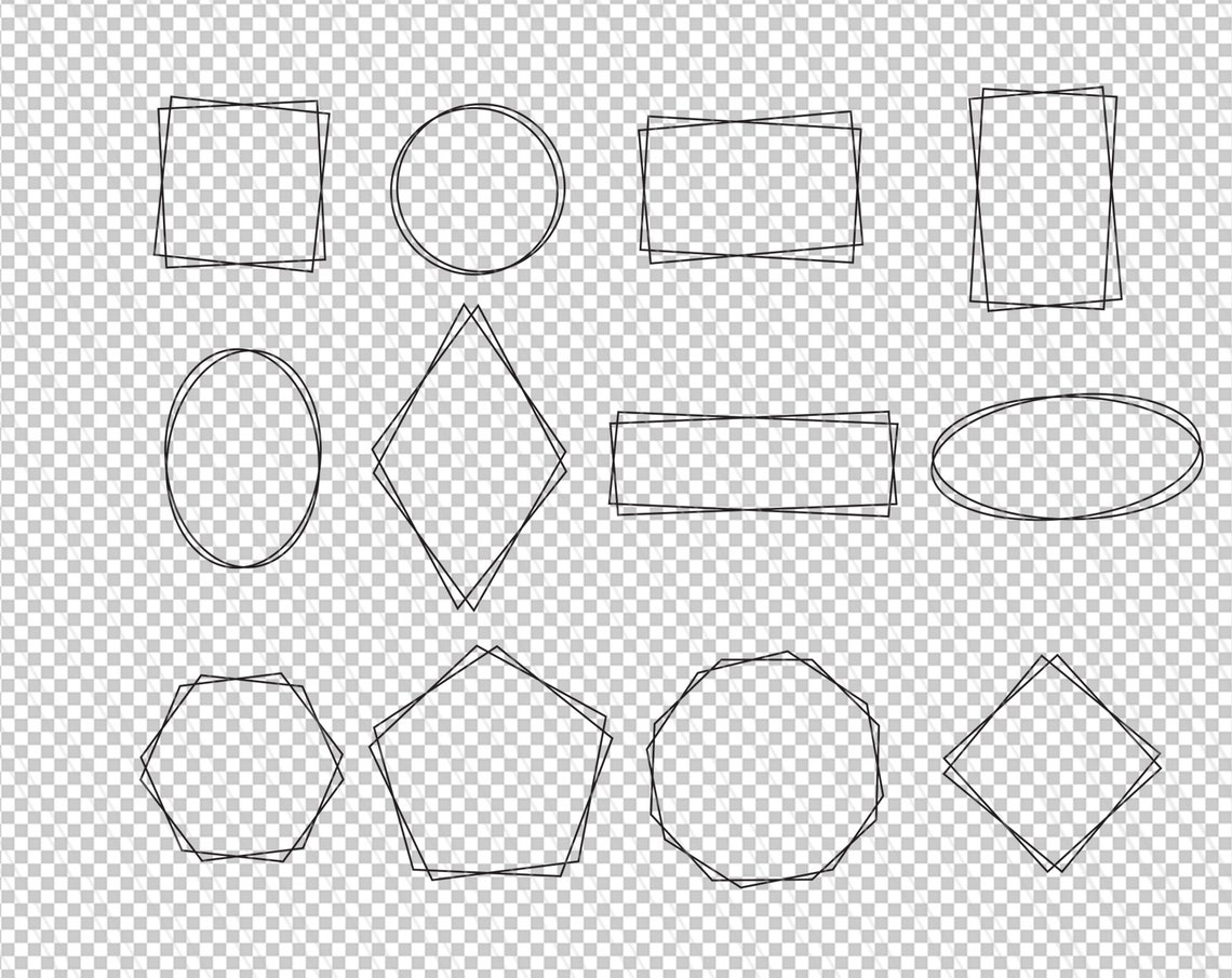 Double Frame Svg, Square Frame Svg, Frame Svg Bundles, Circle Rectangle ...