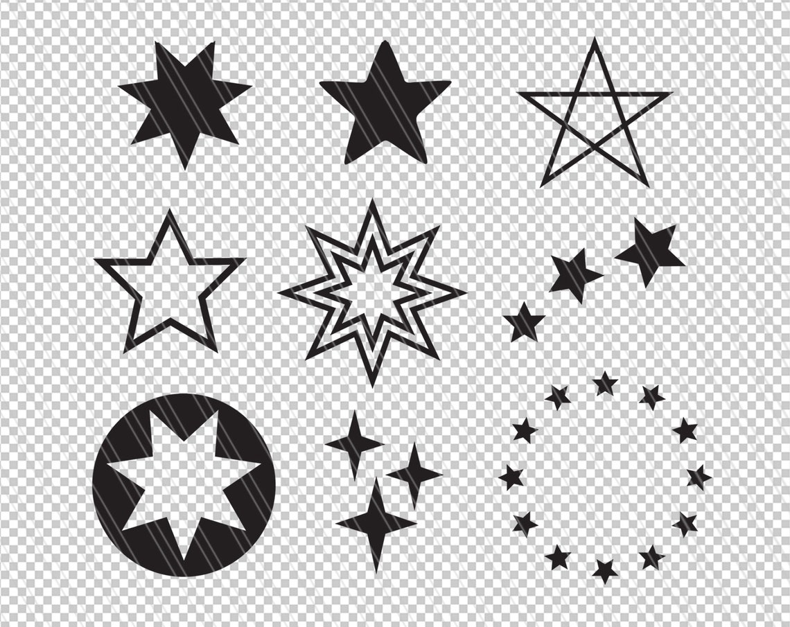 Stars SVG Star Svg Stars Clipart Star Vector Star Elements | Etsy