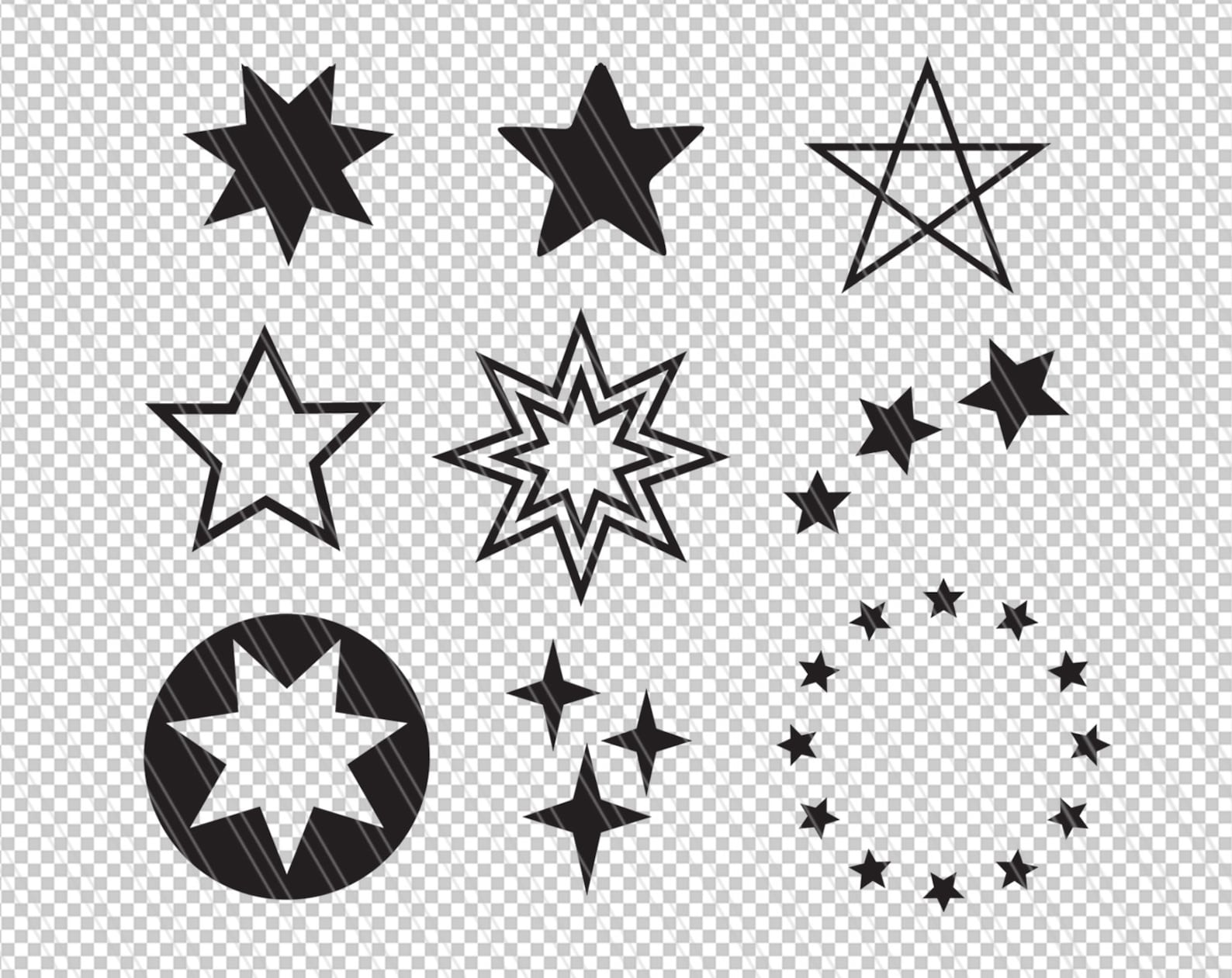 Stars SVG Star Svg Stars Clipart Star Vector Star Elements | Etsy
