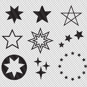 Stars SVG, Star Svg, Stars Clipart, Star Vector, Star Elements Monogram ...