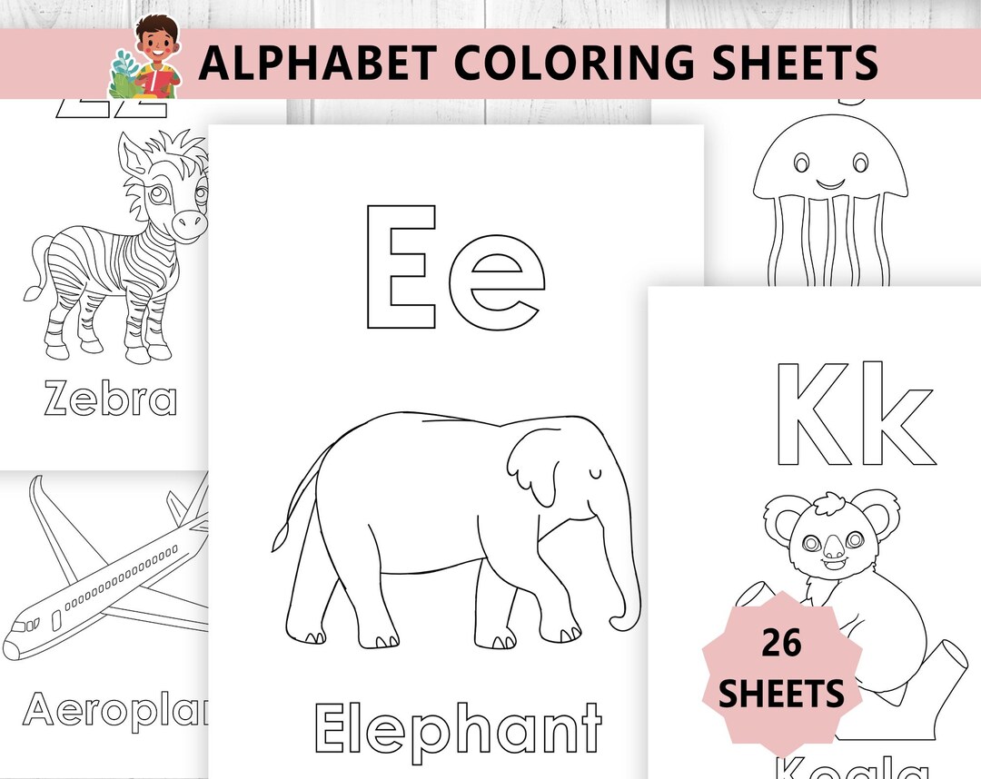 26 Alphabet Coloring Sheets Printable Preschool Coloring Pages ...